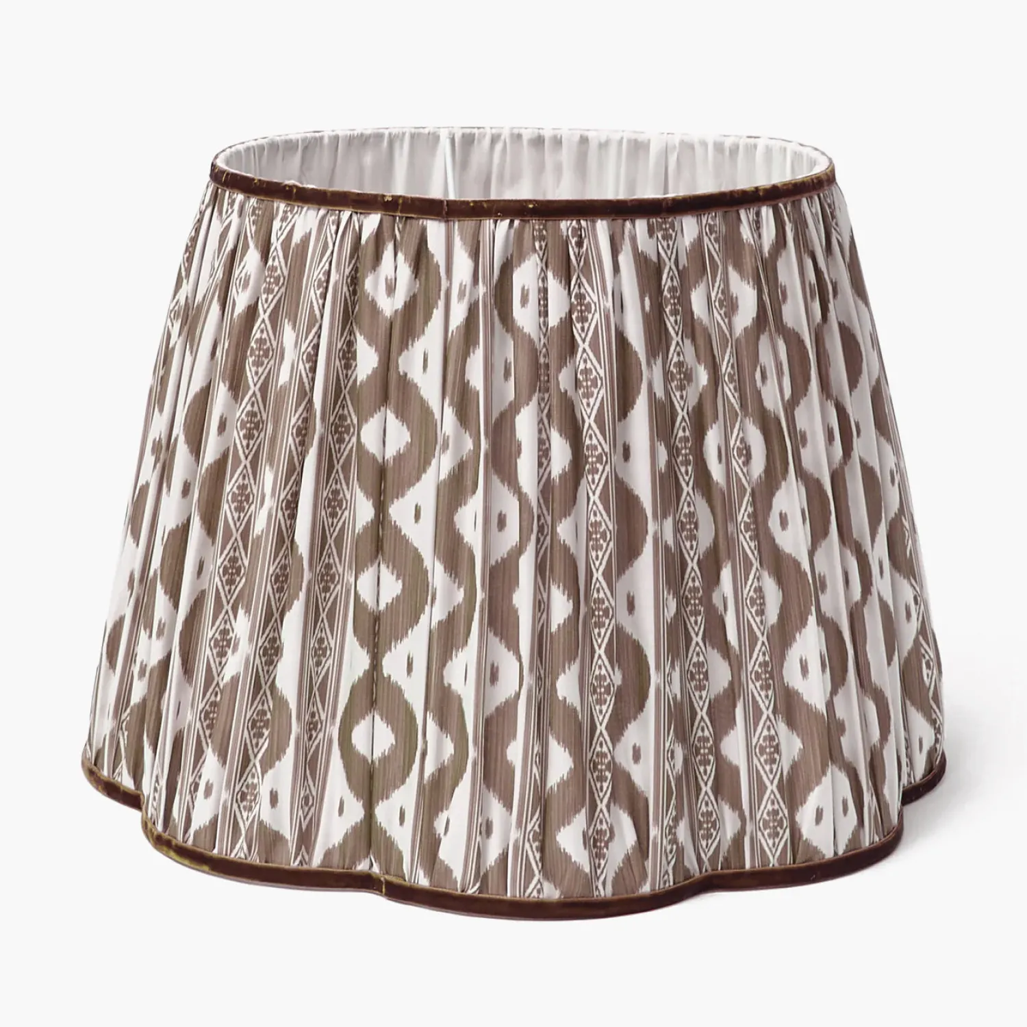 Mrs. Alice Chocolate Ikat Lampshade (40cm)