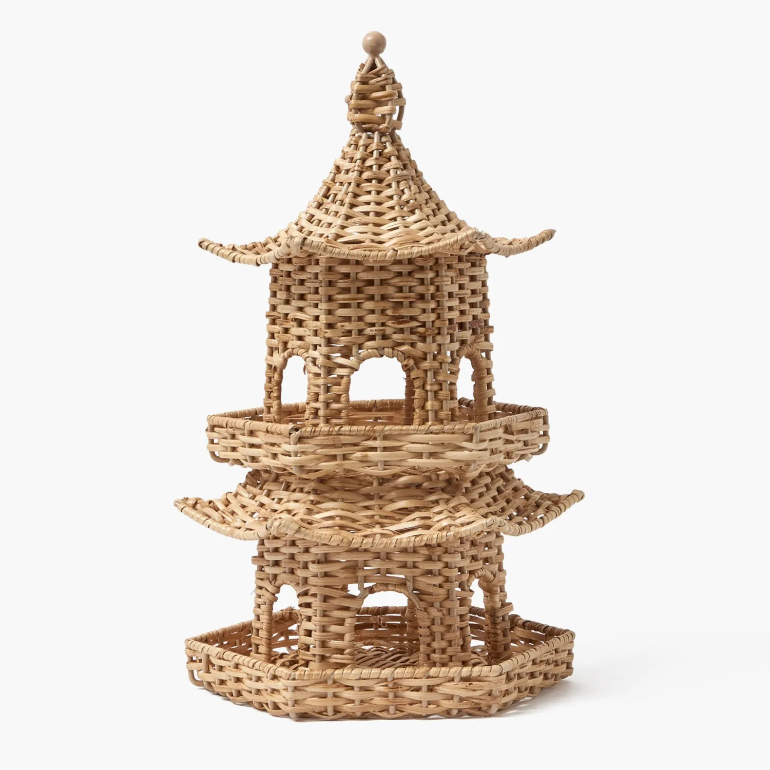 Mrs. Alice Thea Rattan Pagoda Lantern - 45cm